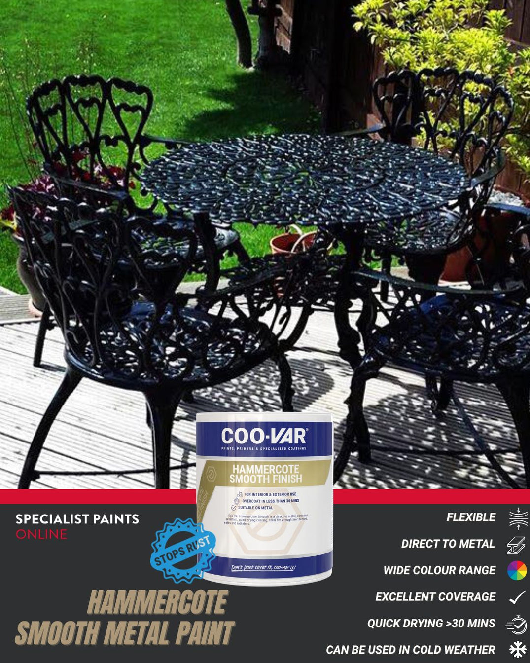 Hammercote Metal Paint Smooth Finish - Gloss Enamel | Coo-Var ...