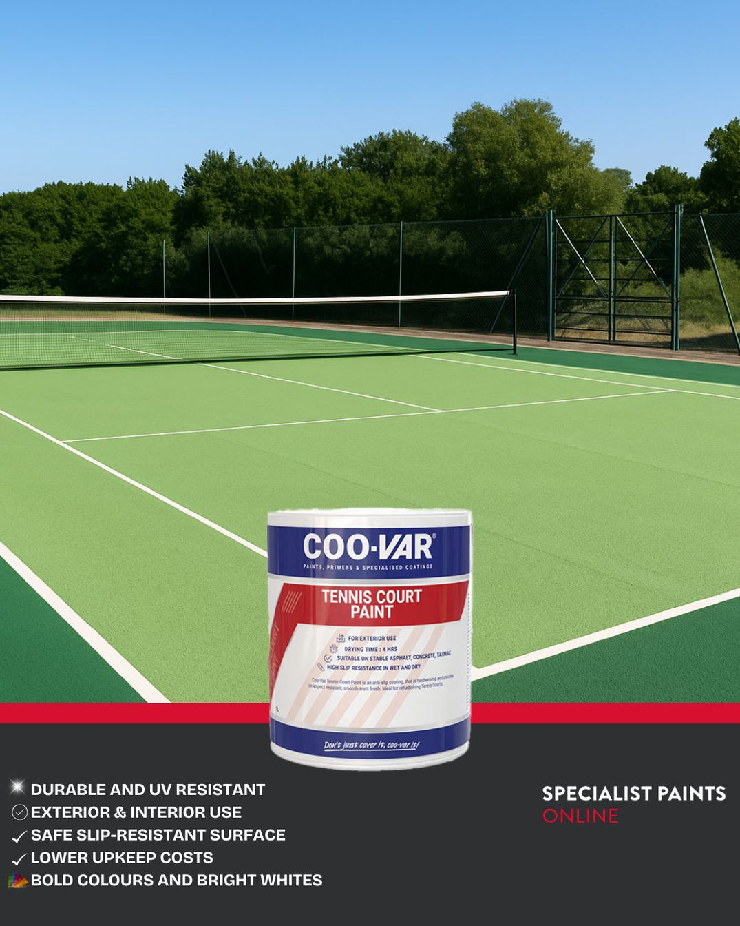 Tennis Court Paint | Durable, Slip-Resistant Coating for Concrete ...