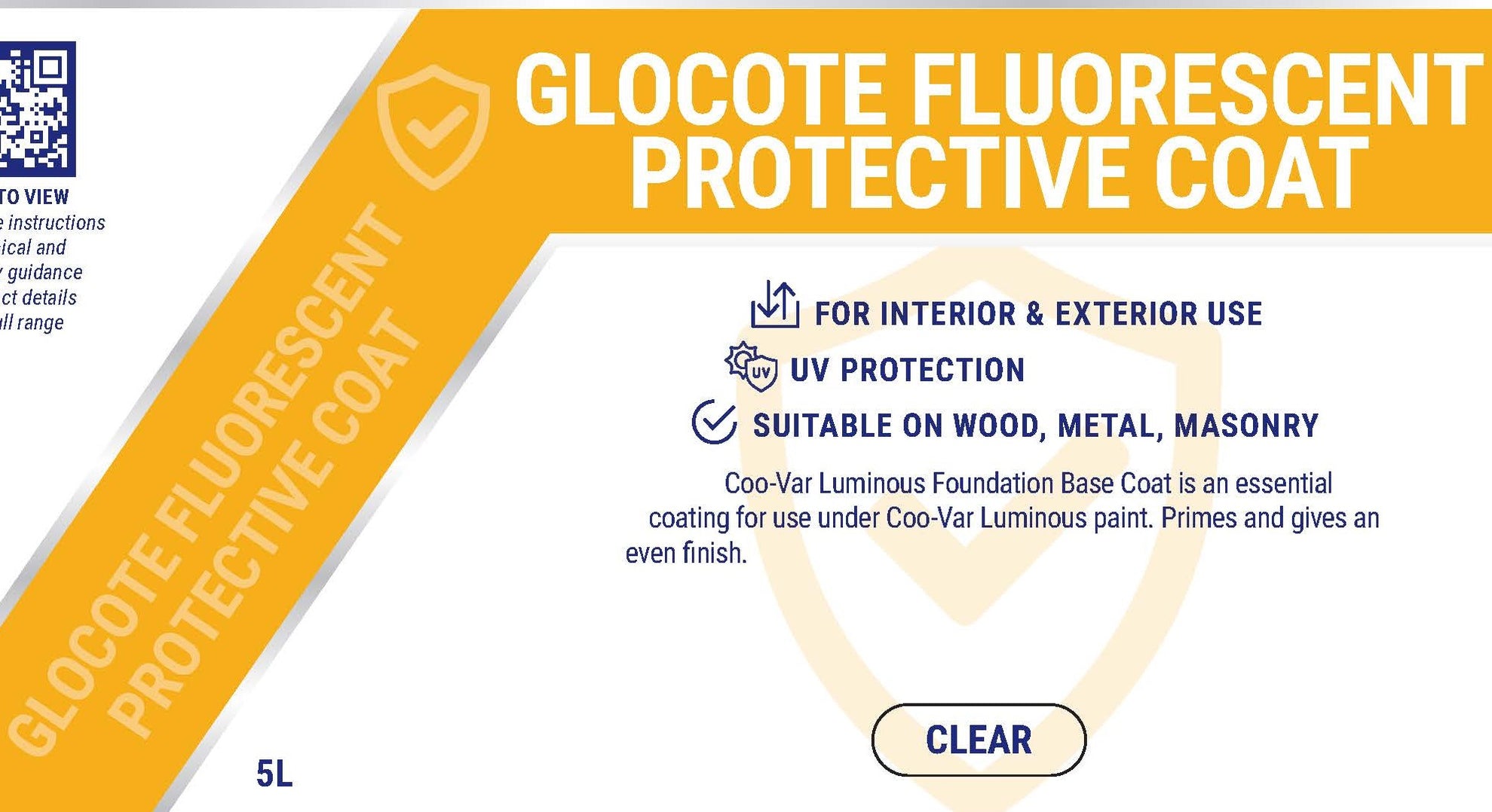 Coo-Var Glocote Fluorescent Clear Protective Coat | Clear Fluorescent ...