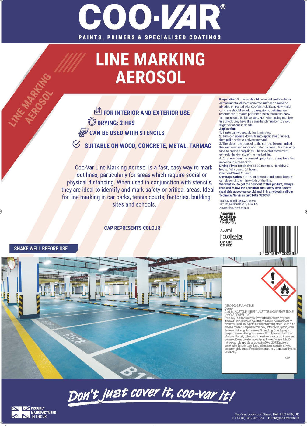 Coo-Var Line Marking Aerosol — Specialist Paints Online