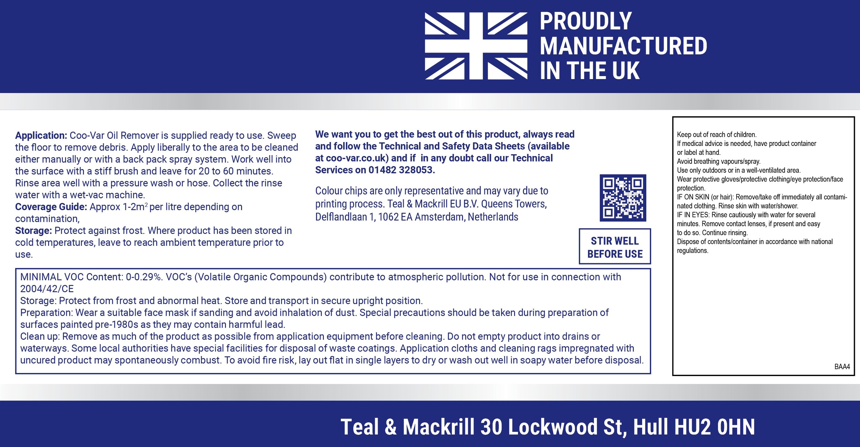 Coo-Var Oil Remover — Specialist Paints Online