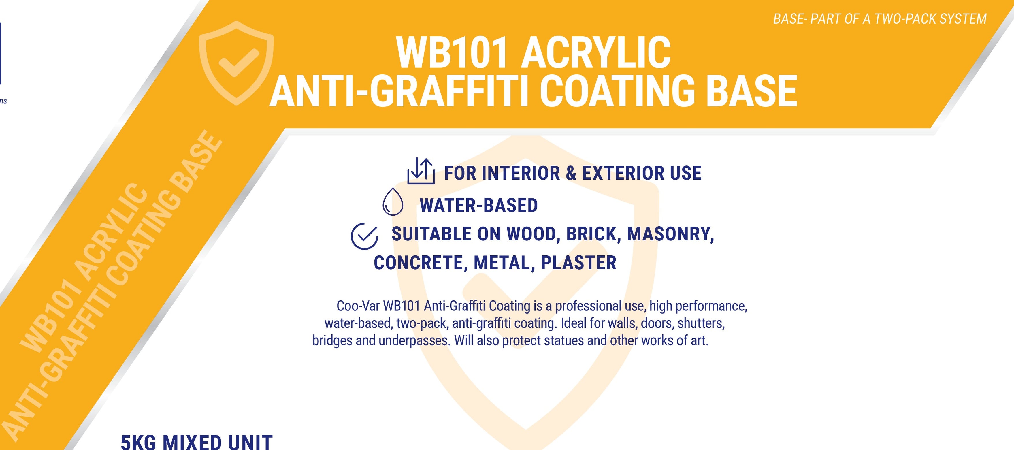 Coo-Var WB101 Acrylic Anti-Graffiti Coating | Water Based Two Pack Pol ...